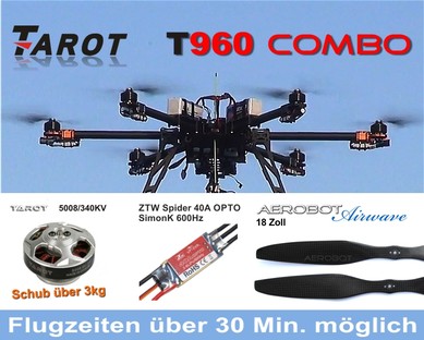 TAROT T960 Combo - AEROBOT UAV Flight Systems Multicopter und Zubehör